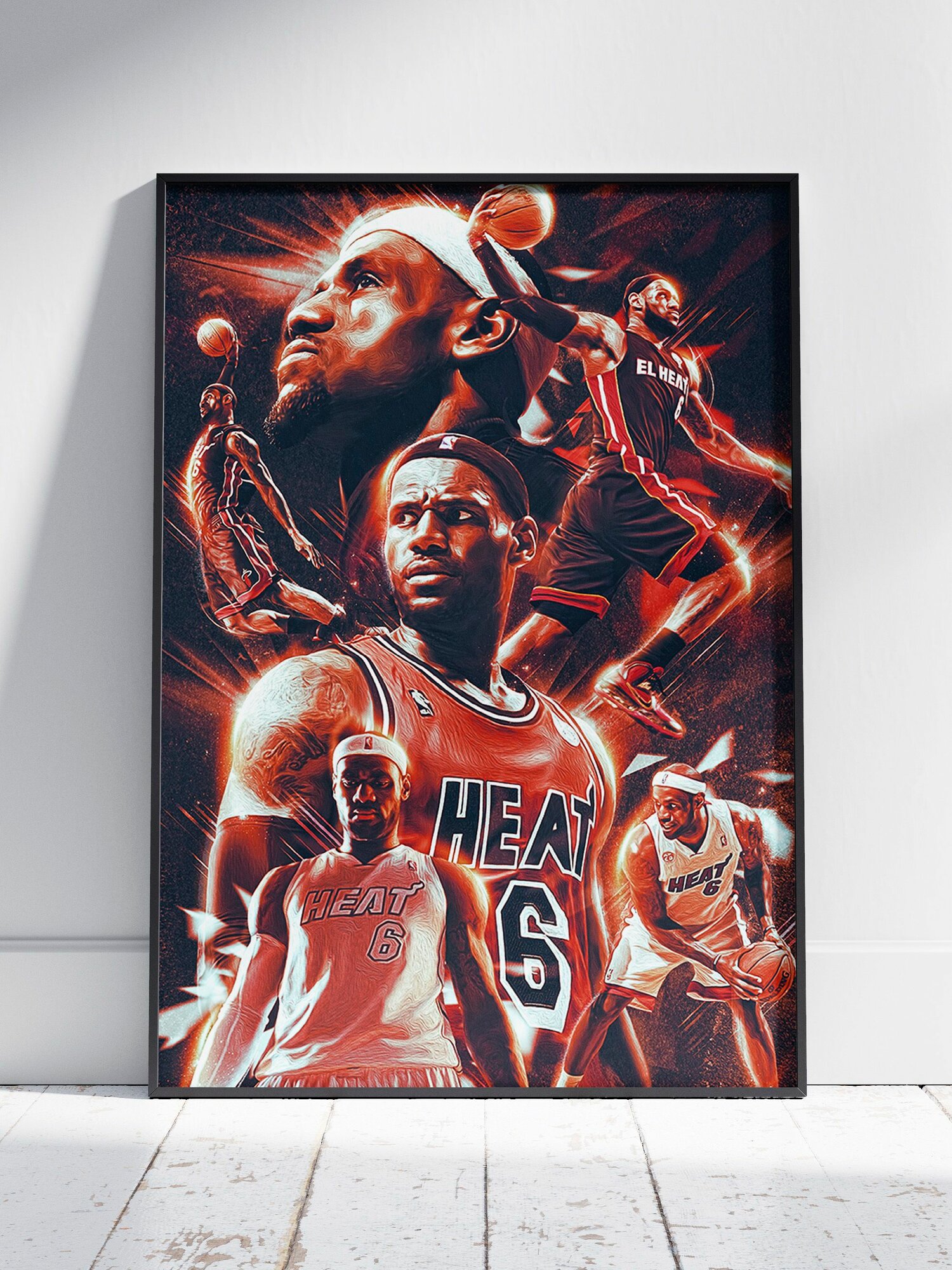Плакат на стену для интерьера Леброн Джеймс (LeBron James 13) - Постер по спорту и физической активности формата A4 (21x30 см)