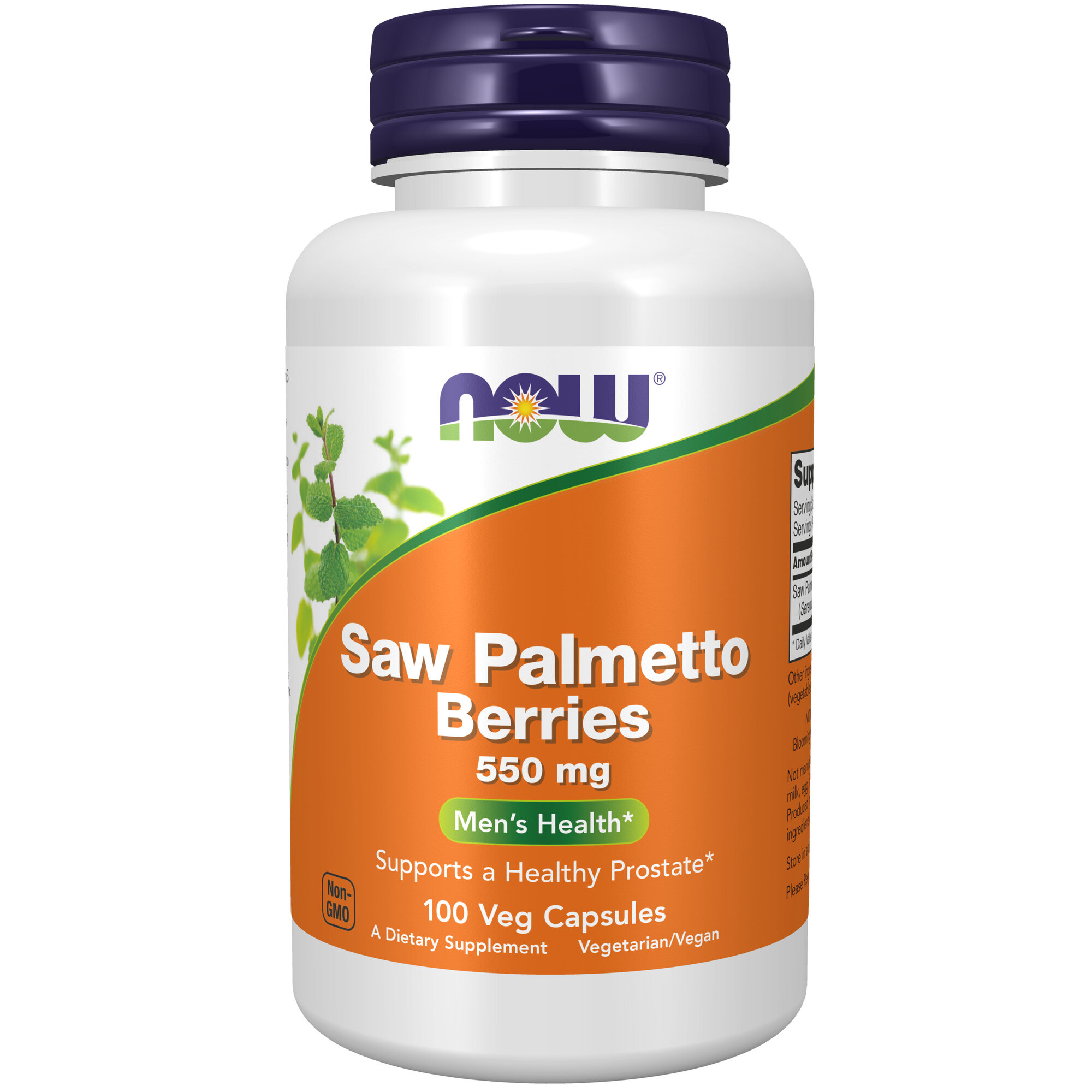 NOW Saw Palmetto Berries 550mg, Со Пальметто (Ягоды пальмы Сереноа), 100 капсул, для мужчин, для повышения тестостерона