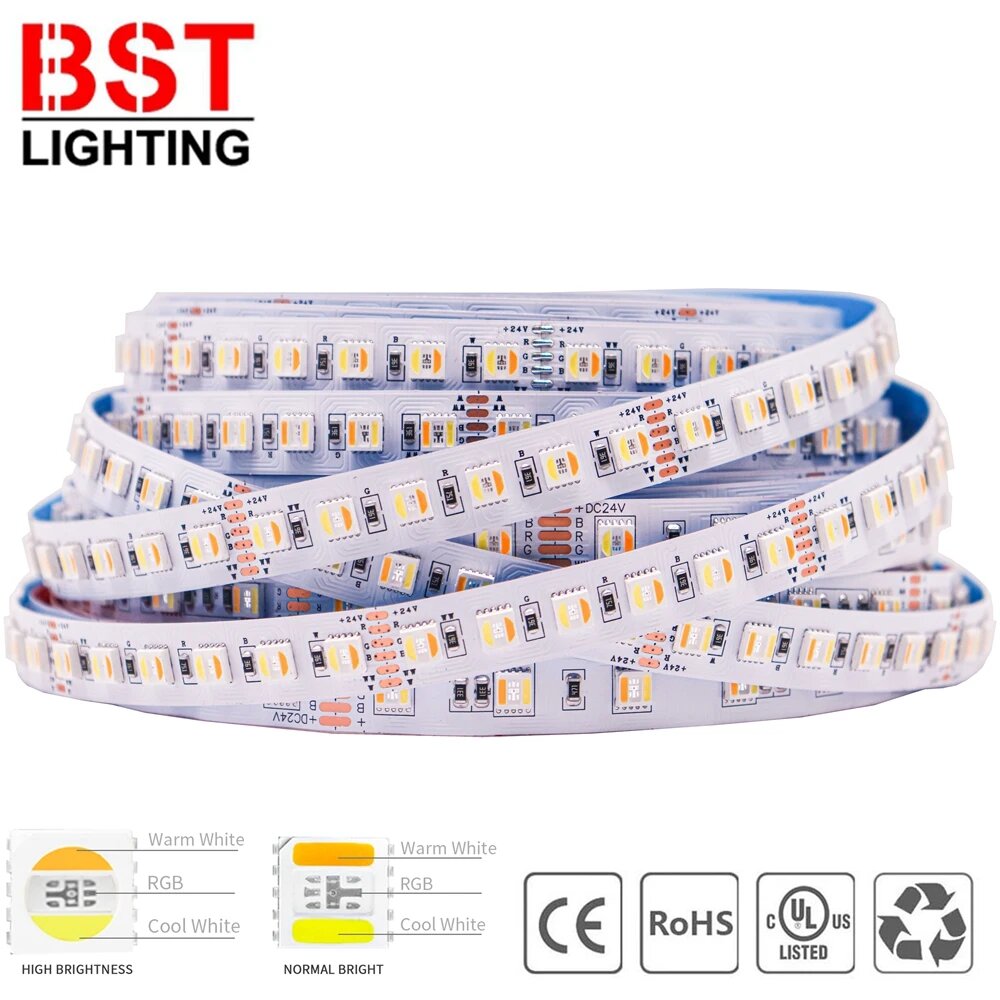 Светодиодная лента Xnbada 5М RGBWW 300/480 светодиодов/м Highlight, 5M RGBCCT 300LED 12V