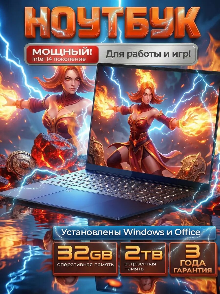 Ноутбук HiGH TECH R815 Intel H-Series RAM 32GB / SSD 2048GB