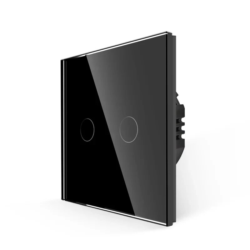 Выключатель настенный Bingoelec, черный, touch 2 gang