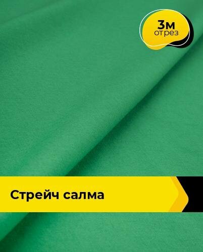 Ткань для шитья и рукоделия "Салма" стрейч 3 м*150 см, цвет зеленый