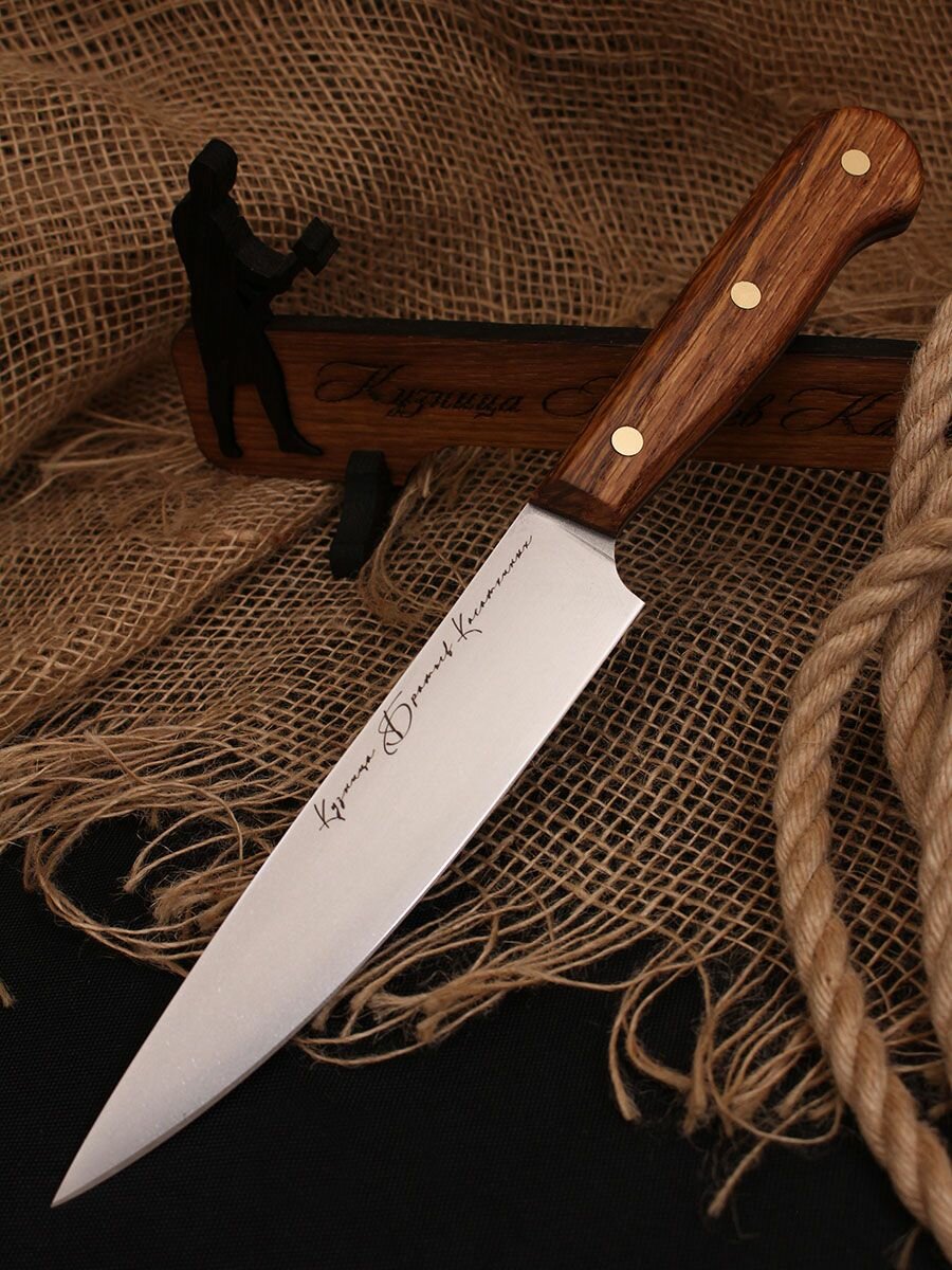 Нож кухонный серии "Classic" 170мм, 95х18, рукоять дуб.