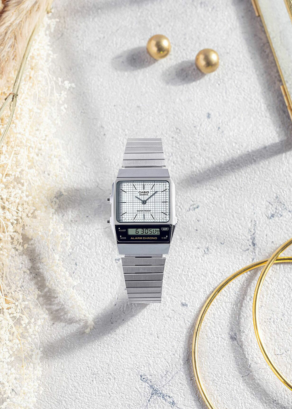 Наручные часы CASIO Vintage, белый, серебряный — фото 1