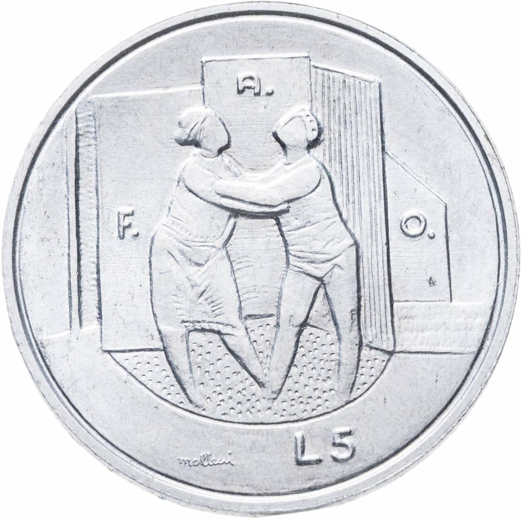 Сан-Марино 5 лир (lire) 1976 Республика