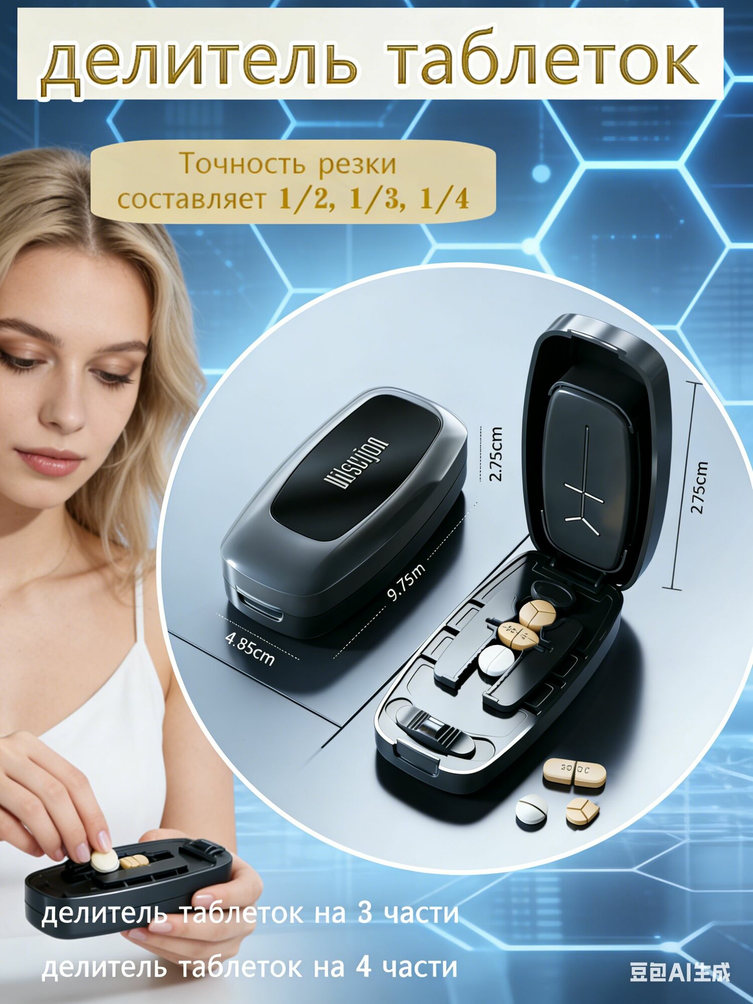 Делитель таблеток на 3 части