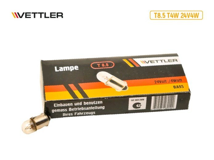Лампа 24V T4W (BA9s) HD (VETTLER)******************************
