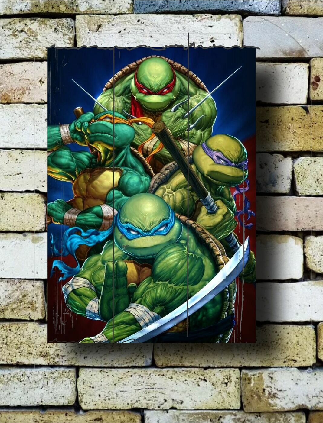Картина на досках "Черепашки ниндзя. TMNT"