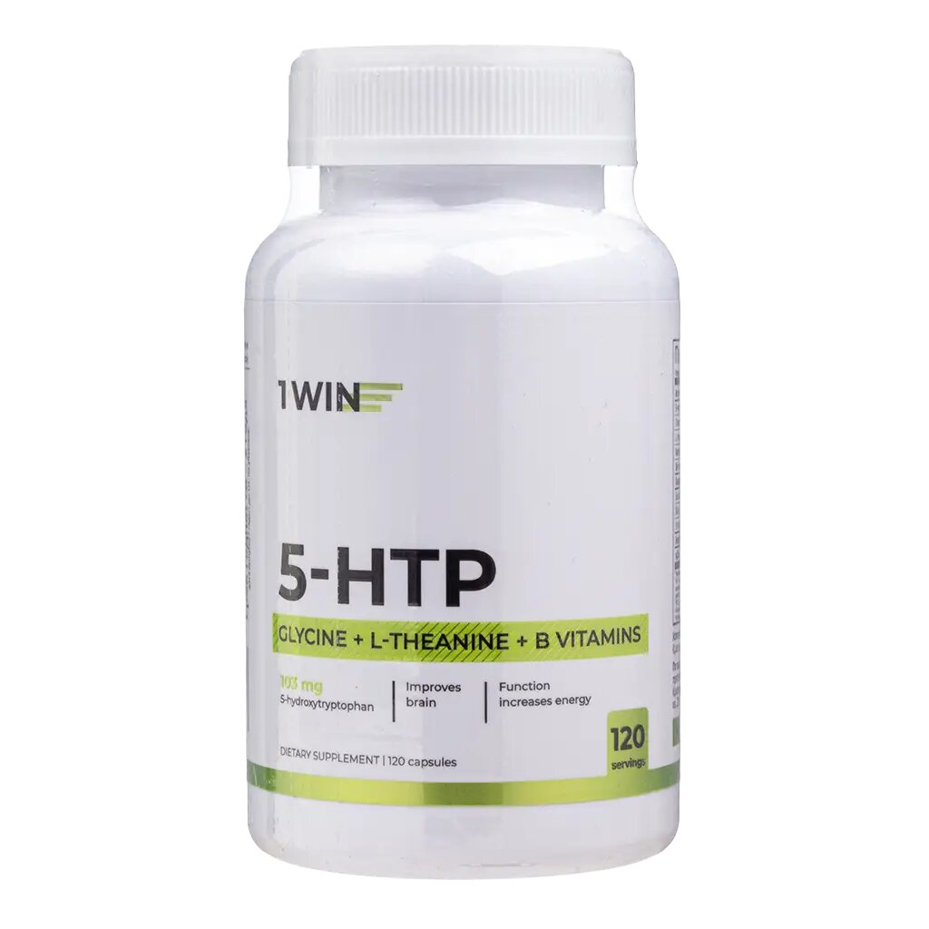 1WIN 5-HTP с глицином, L-теанином и вит группы B / 5-HTP with Glycine, L-Theanine and B Vitamins капсулы массой 510 мг 120 шт