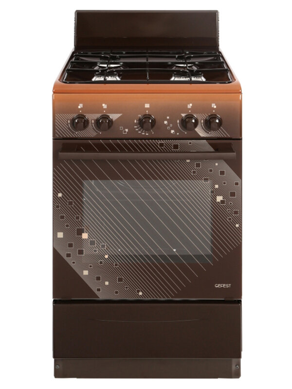 Газовая плита Gefest 5100 0018 50 см, 52 л, 4 конфорки, коричневый