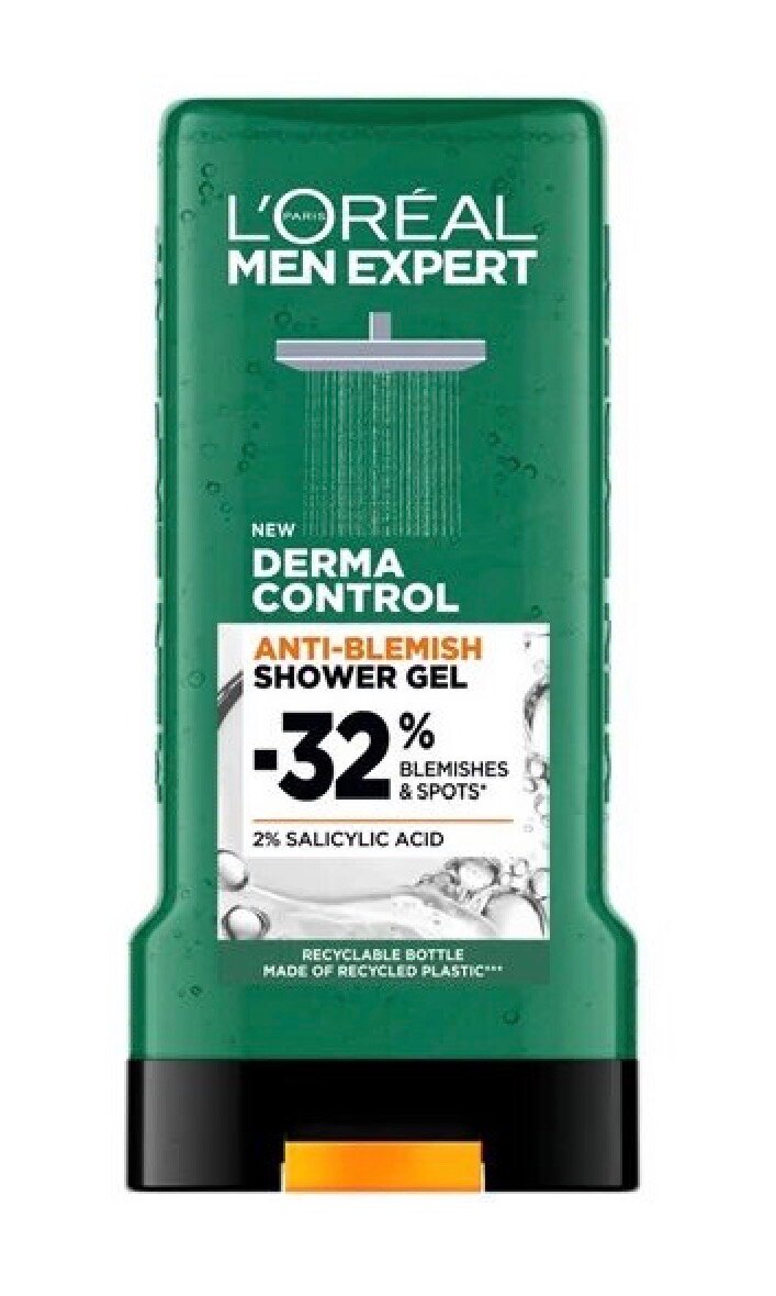 Гель для душа L'Oreal Paris Men Expert Anti-blemish против прыщей 300 мл (из Финляндии)