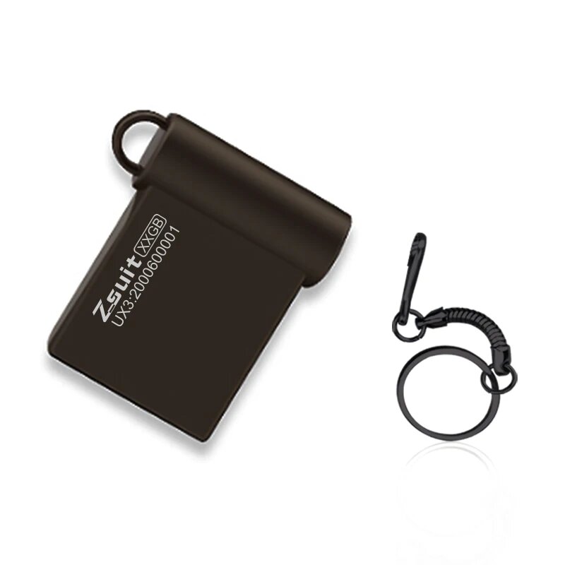 Z-suit USB флэш-накопитель металлический 128 ГБ 64 ГБ 32 ГБ 16 ГБ 4 ГБ Черный, 16 ГБ, With chain
