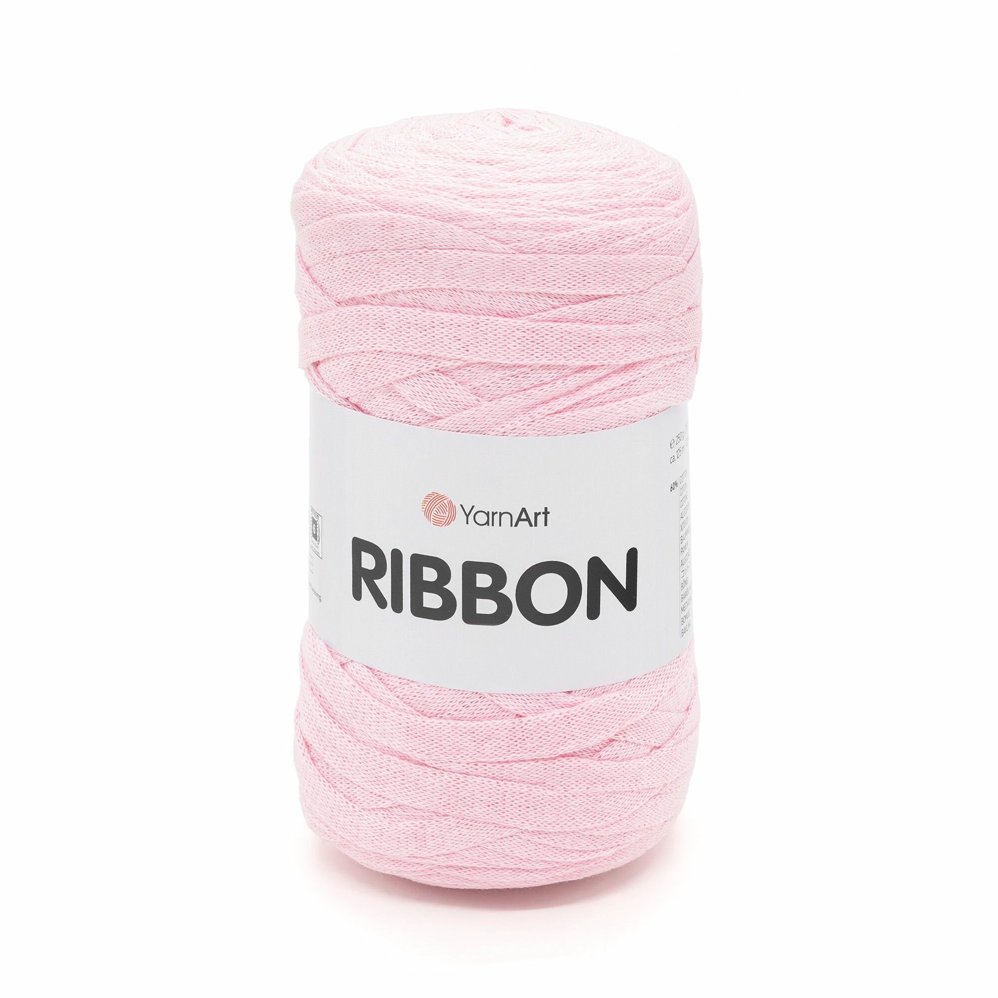 Пряжа YarnArt Ribbon 762 (2 мотка по 250г/125м) светло-розовый