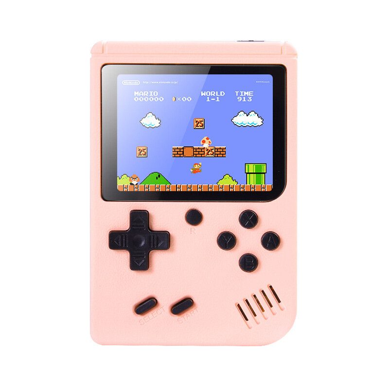 Карманная ретро-игровая консоль с 500 встроенными играми, детский подарок в ярких цветах, компактная портативная система для школьников