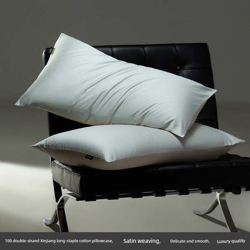 Adel Light Green 48 см x 74 см 100% хлопковая наволочка пара, свежий льняной комплект постели