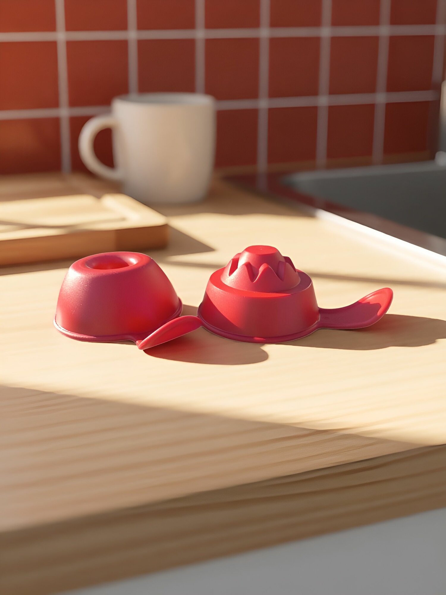 TUPPERWARE Формы "Гурмэ" для подачи салатов, набор из двух штук, красного цвета