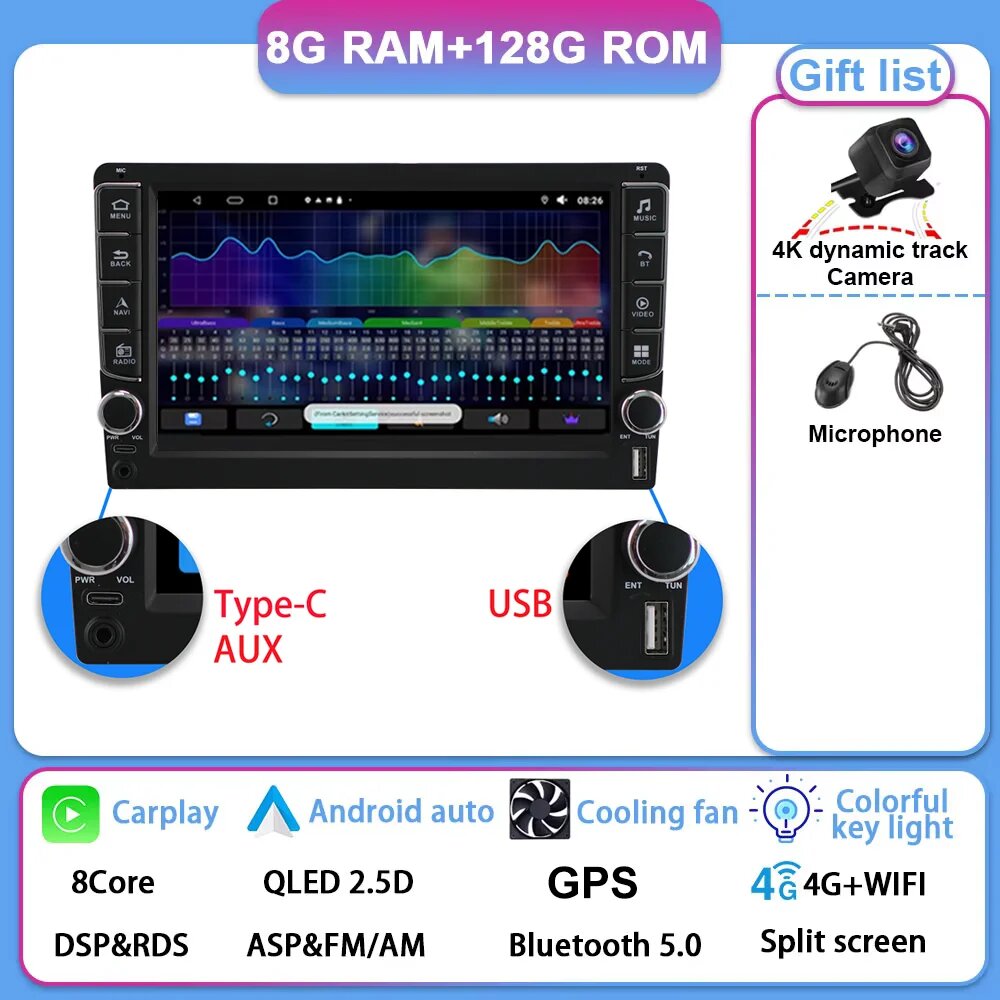 Android автомагнитола для Subaru Forester 4 SJ XV WRX 2012-2015 8G RAM+128G ROM, Carplay, GPS