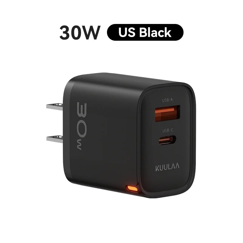 KUULAA 30W US Black Зарядное устройство с USB C