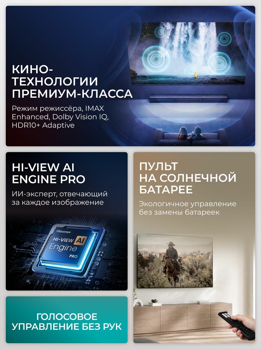 Телевизор 65 дюймов Hisense 65U7S PRO (2026) Смарт ТВ 4К — фото 1
