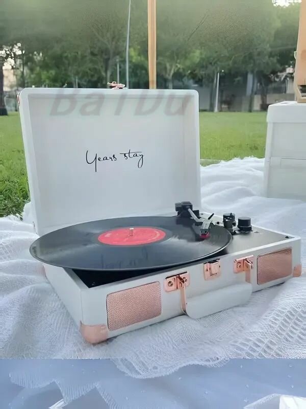 Виниловый проигрыватель патефон AudioRetro AR-007, AUX разъём, Bluetooth, 3 скорости воспроизведения, Проигрыватель винило