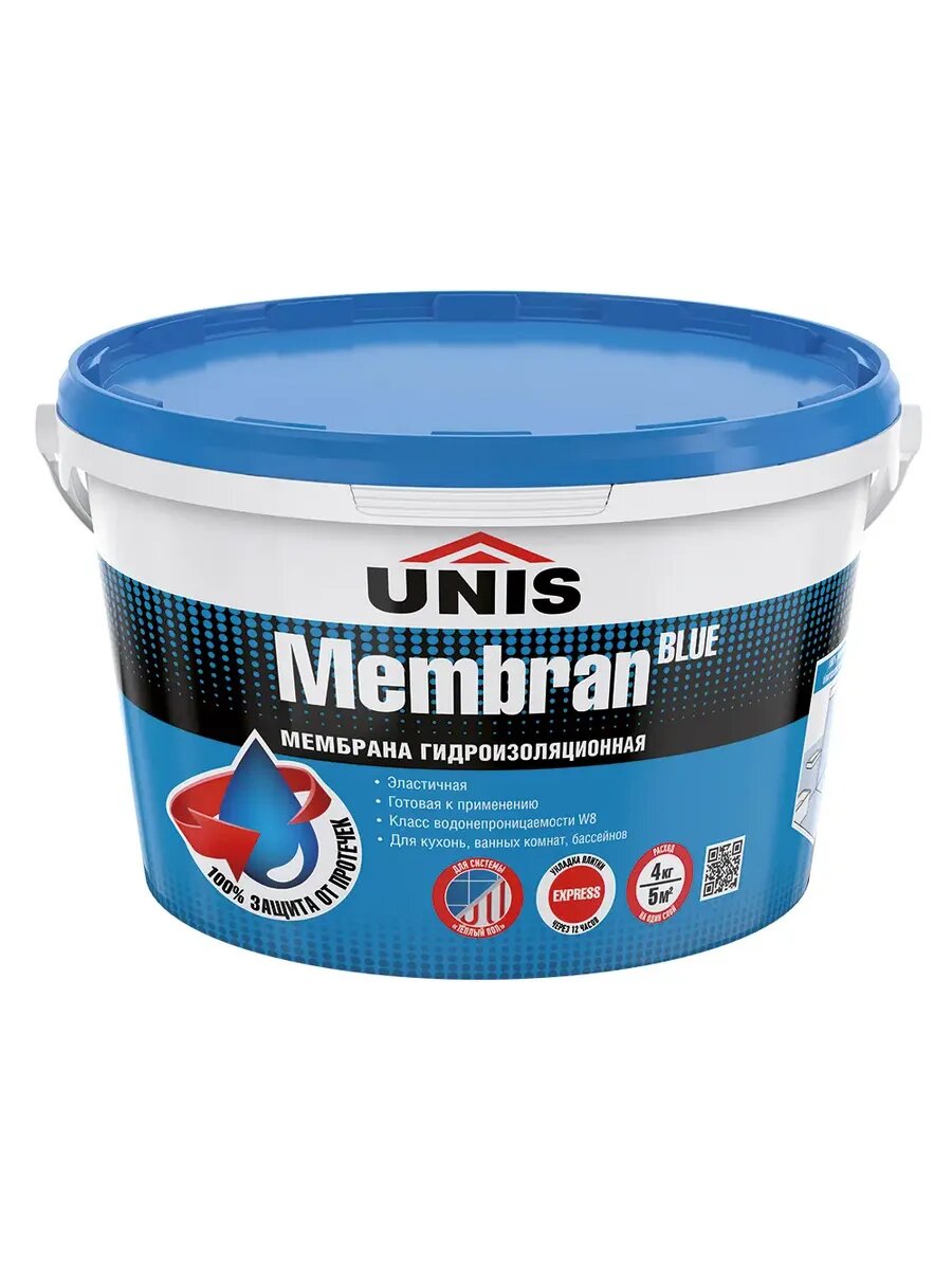 Гидроизоляция Unis Blue Membran 4 кг
