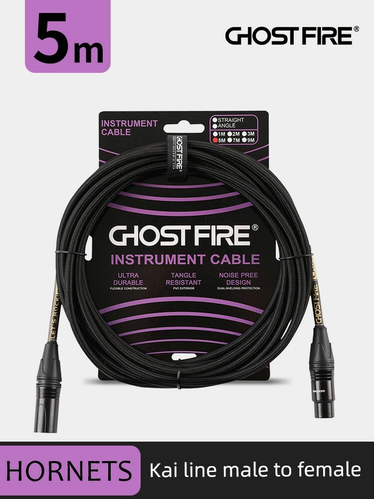 Кабель для микрофона GHOST FIRE XLR, большой трехжильный аудиокабель, 6,5 мм (штекер-гнездо), XLR, сбалансированная