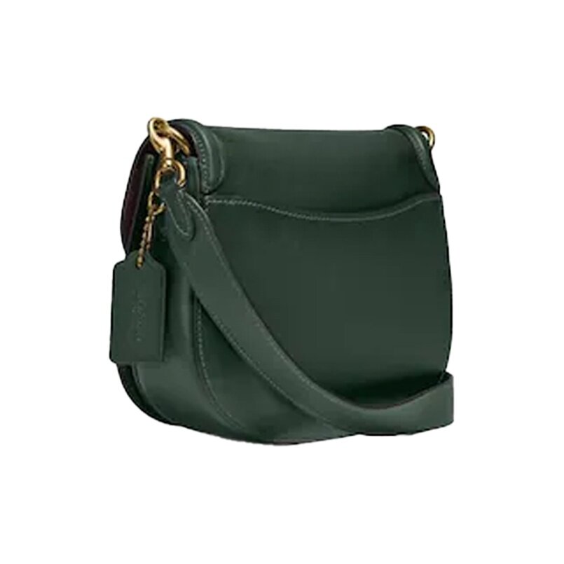 Сумка Coach, фактура стеганая, темно-зеленый — фото 1