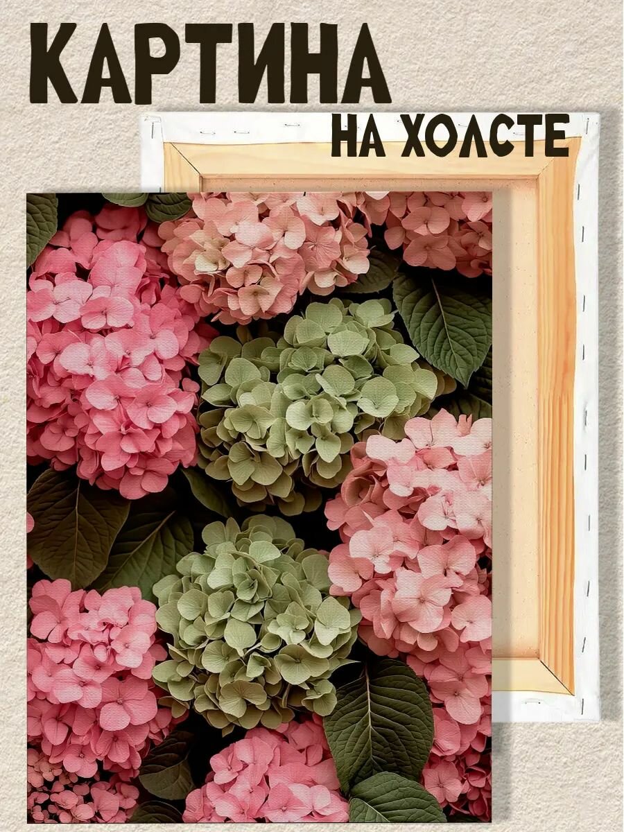 Картина на стену интерьерные Цветы, на подрамнике, 1шт, 38х25 размер.