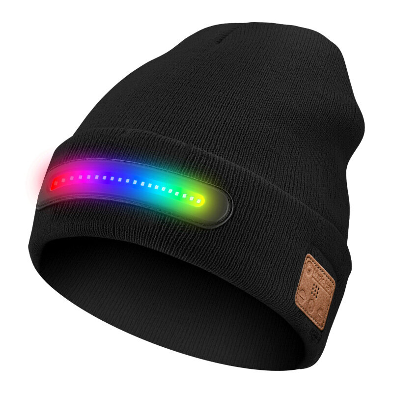 Новая популярная модель для международного рынка: светящаяся шляпа с LED-подсветкой, Bluetooth и функцией воспроизведения музыки для фитнеса на открытом воздухе и музыкальных фестивалей.