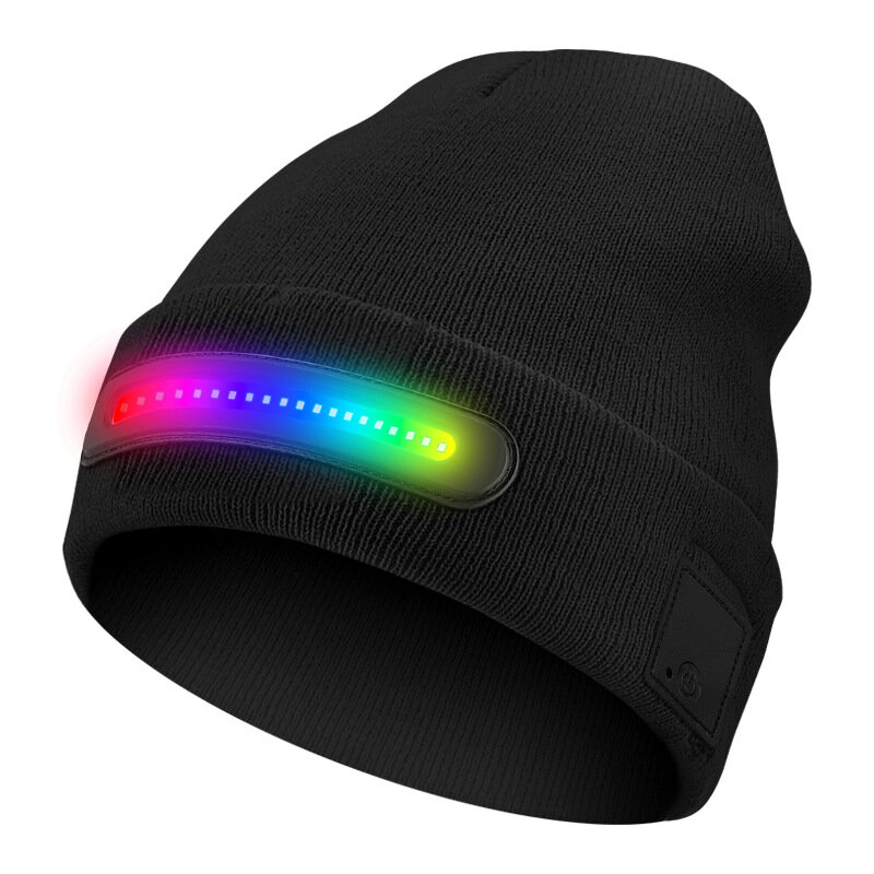 Новая популярная модель для международного рынка: светящаяся шляпа с LED-подсветкой, Bluetooth и функцией воспроизведения музыки для фитнеса на открытом воздухе и музыкальных фестивалей.