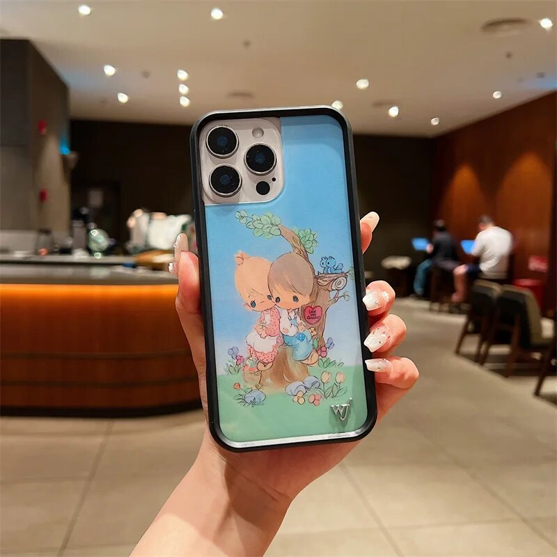 Чехол для телефона Wildflower 3D Orchid Lila Moss wf для iPhone 16, 15, 14, 13, 12 Pro Max Plus Precious Moments, аварийный домофон wf, чехол
