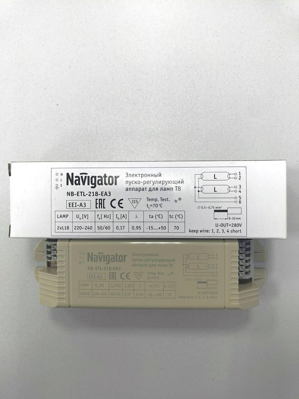 NB-ETL-218-ЕАЗ Электронный пуско-регулирующий аппарат (ЭПРА) для ламп Т8