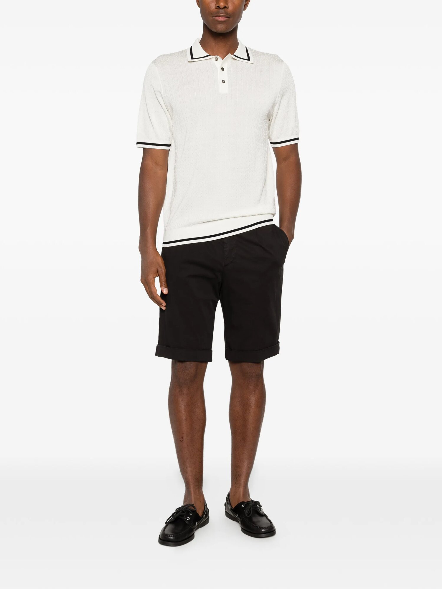 Шорты BRIGLIA 1949 Turn-up cuff shorts, размер 58, black/black — фото 1