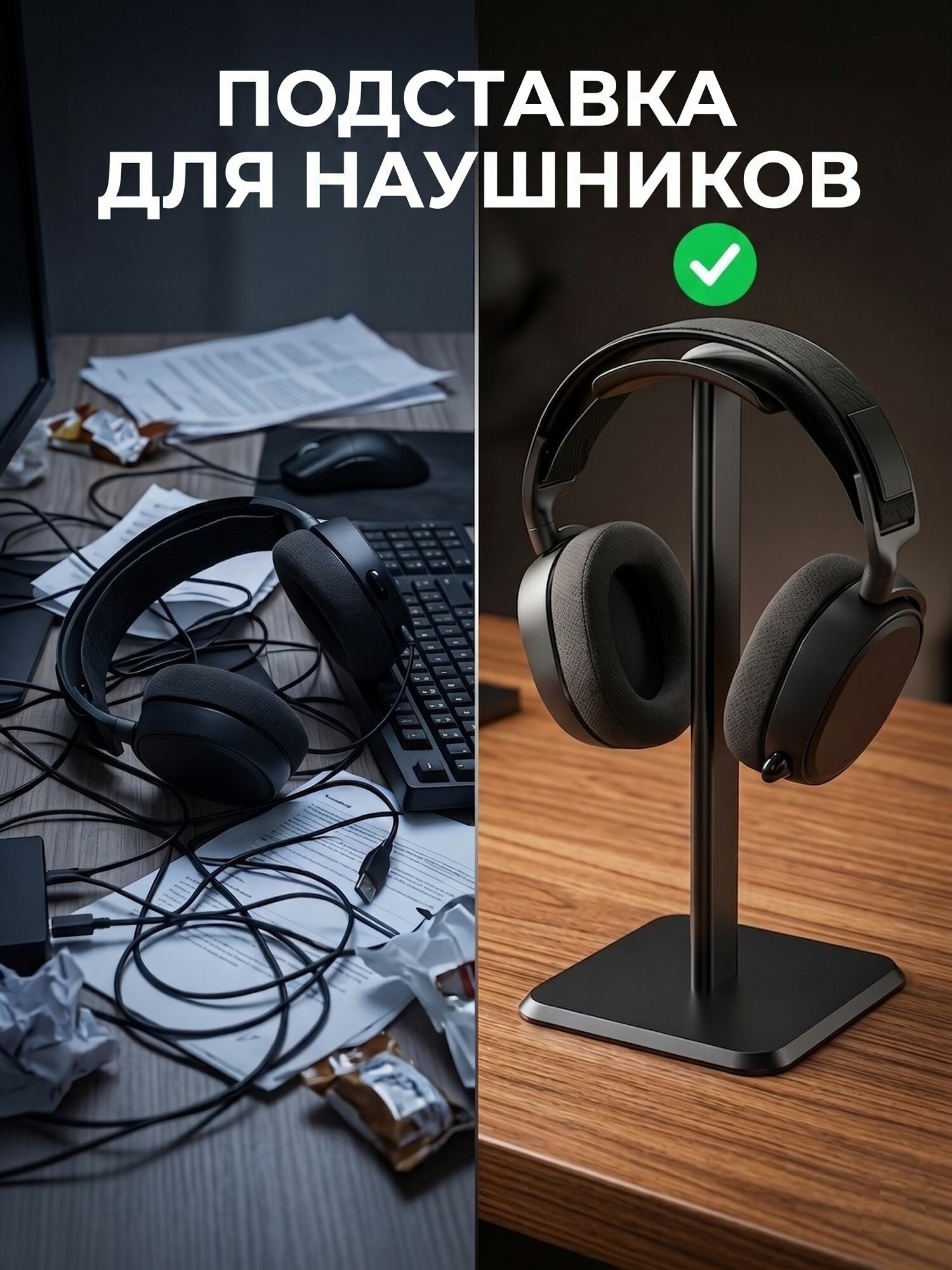 Подставка держатель для наушников