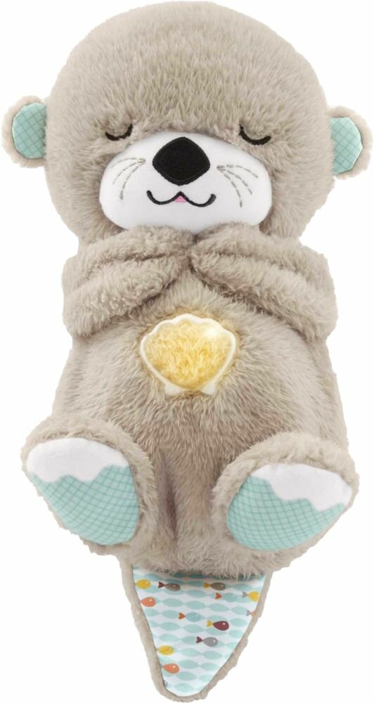 Игрушка для сна Fisher-Price - Мягкая игрушка Выдра с функцией жужжания для младенцев, цвет бежевый - Фишер Прайс FXC66