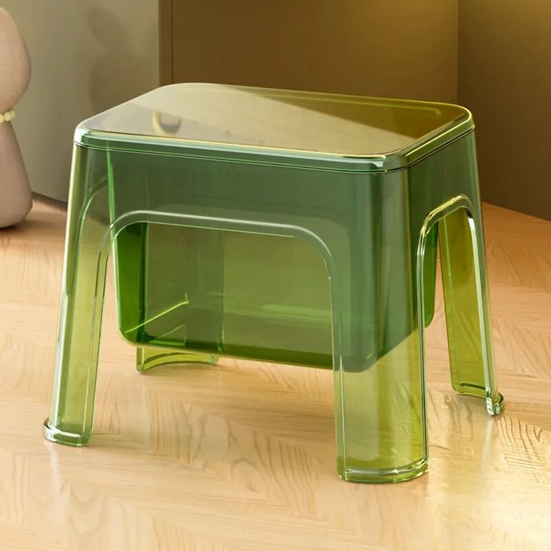 Табурет 24x24x24 см, зеленый, ABS пластик, 1 шт. для дома, ванной, бани
