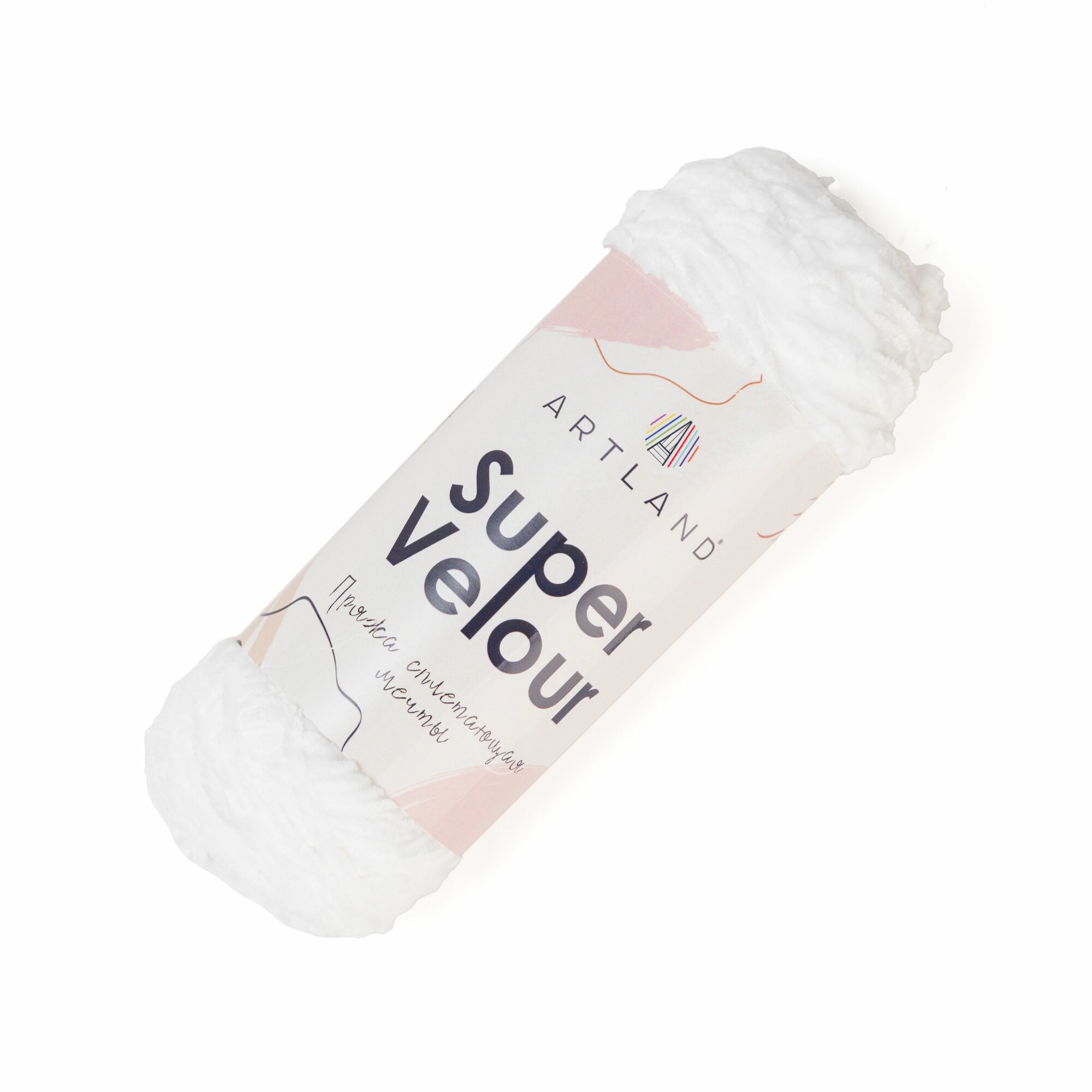 Пряжа для вязания Super Velour Artland 2 мотка (120 м, 95 гр), цвет 01 белый