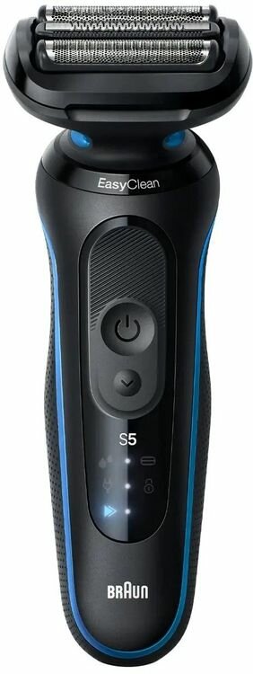 Электробритва шейвер мужская Braun Серия 5 52-B1600s с 3 насадками, синяя