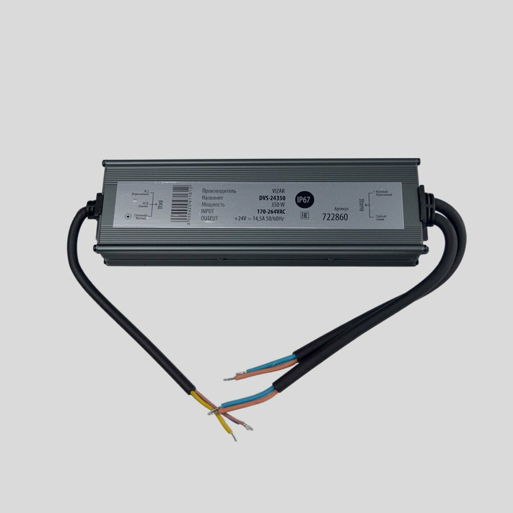 Источник напряжения ShopLEDs Влагозащищенный блок питания DVS-350-24 (24V, 350W, 14,58A, IP67)