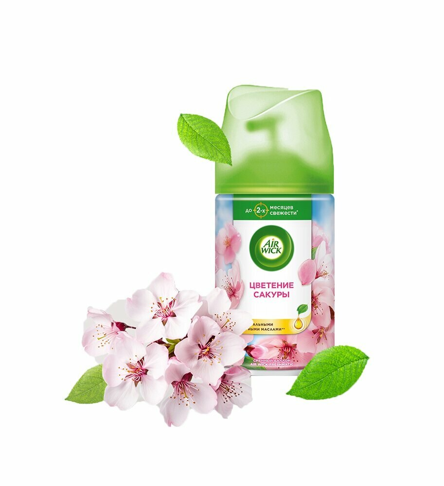 Освежителя воздуха ir Wick Freshmatic Pure Цветущая сакура см. баллон аэрозоль+распылитель, 250мл
