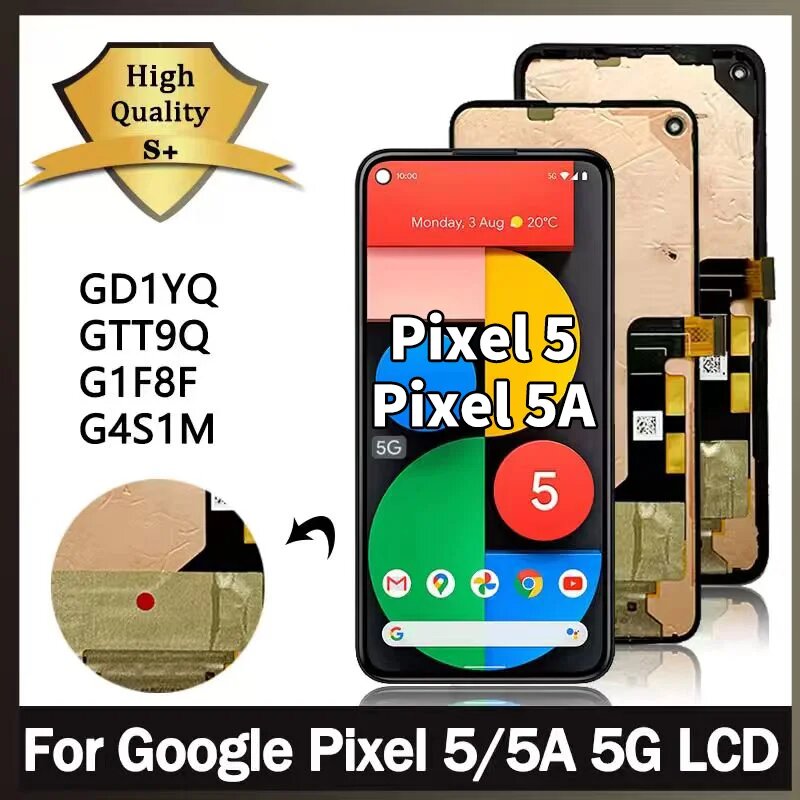 Дисплей Pixel 5 с рамкой для Pixel 5a 5G G1F8F