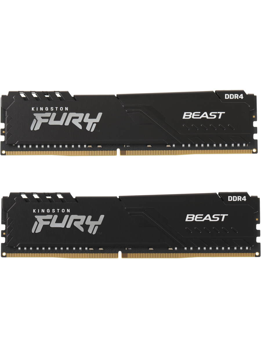 Память DDR4 2x16GB 3200MHz Kingston KF432C16BB1K2/32 Fury Beast RTL Gaming PC4-25600 CL16 DIMM 288-pin 1.35В dual rank с радиатором RTL