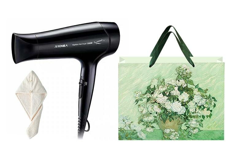 Фен унисекс SID 13407270, 2200W, холодный и горячий воздух, RD2201 Ink Jade Black, Hair Drying Caps+Shopping Bag