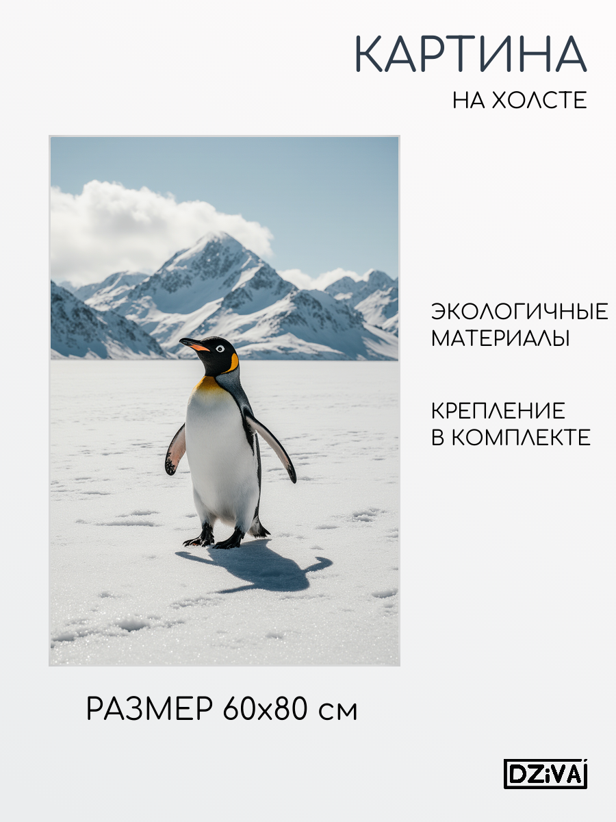 Картина на холсте Антарктическая природа 60x80 см