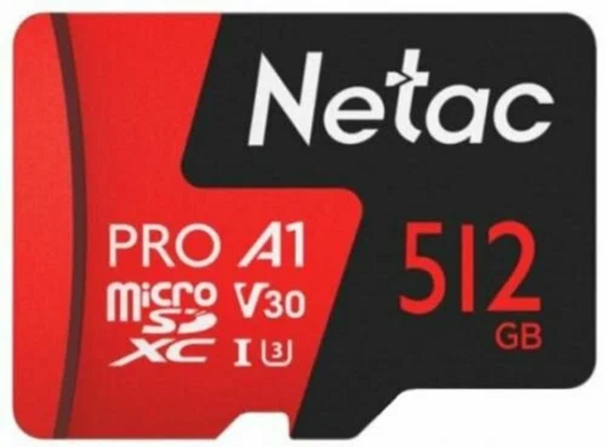 Карта памяти 512GB Netac NT02P500PRO-512G-S MicroSDXC P500 Extreme Pro V30/A1/C10 up to 100MB/s