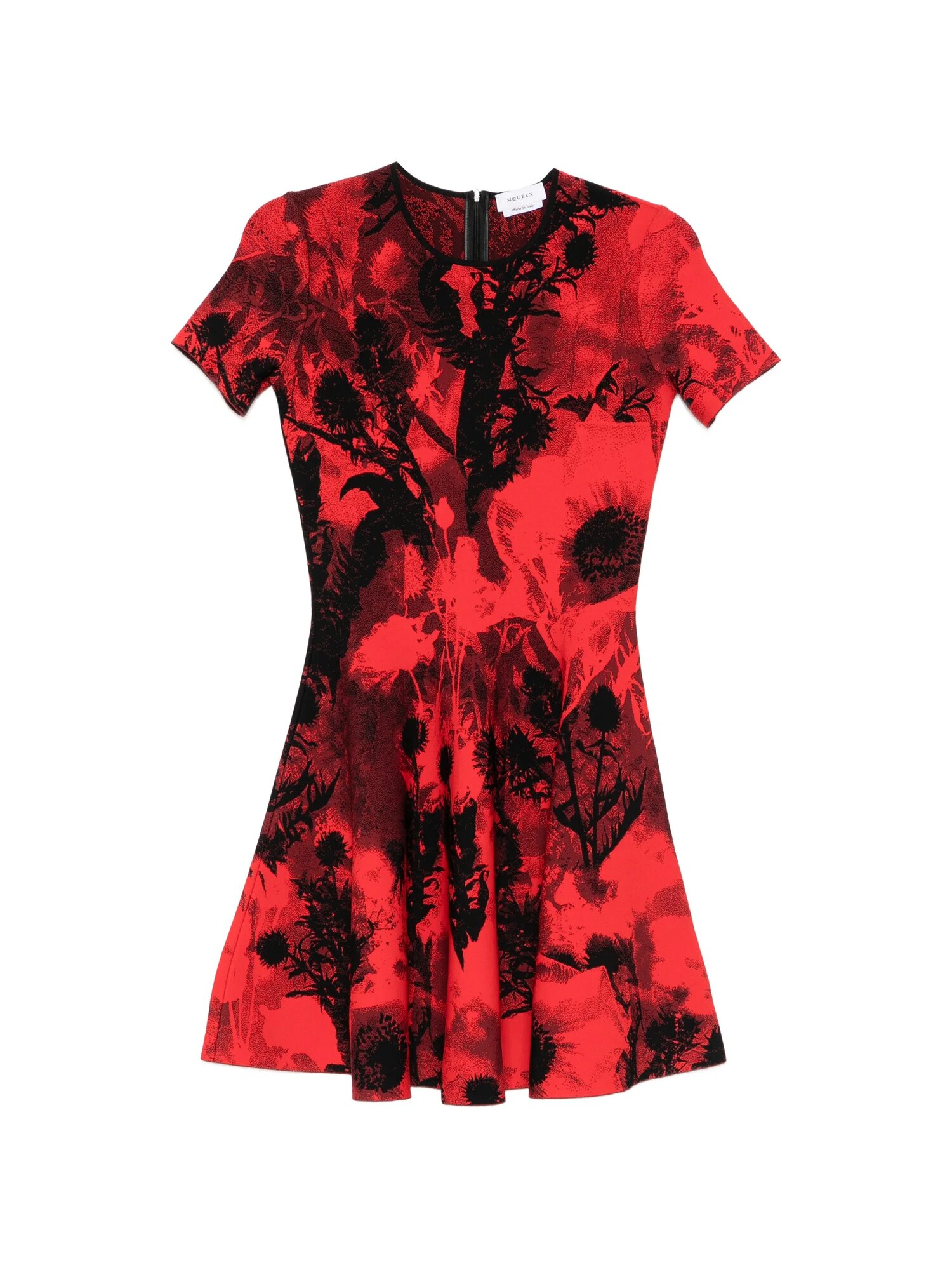Платье Crew-neck flared-hem mini dress