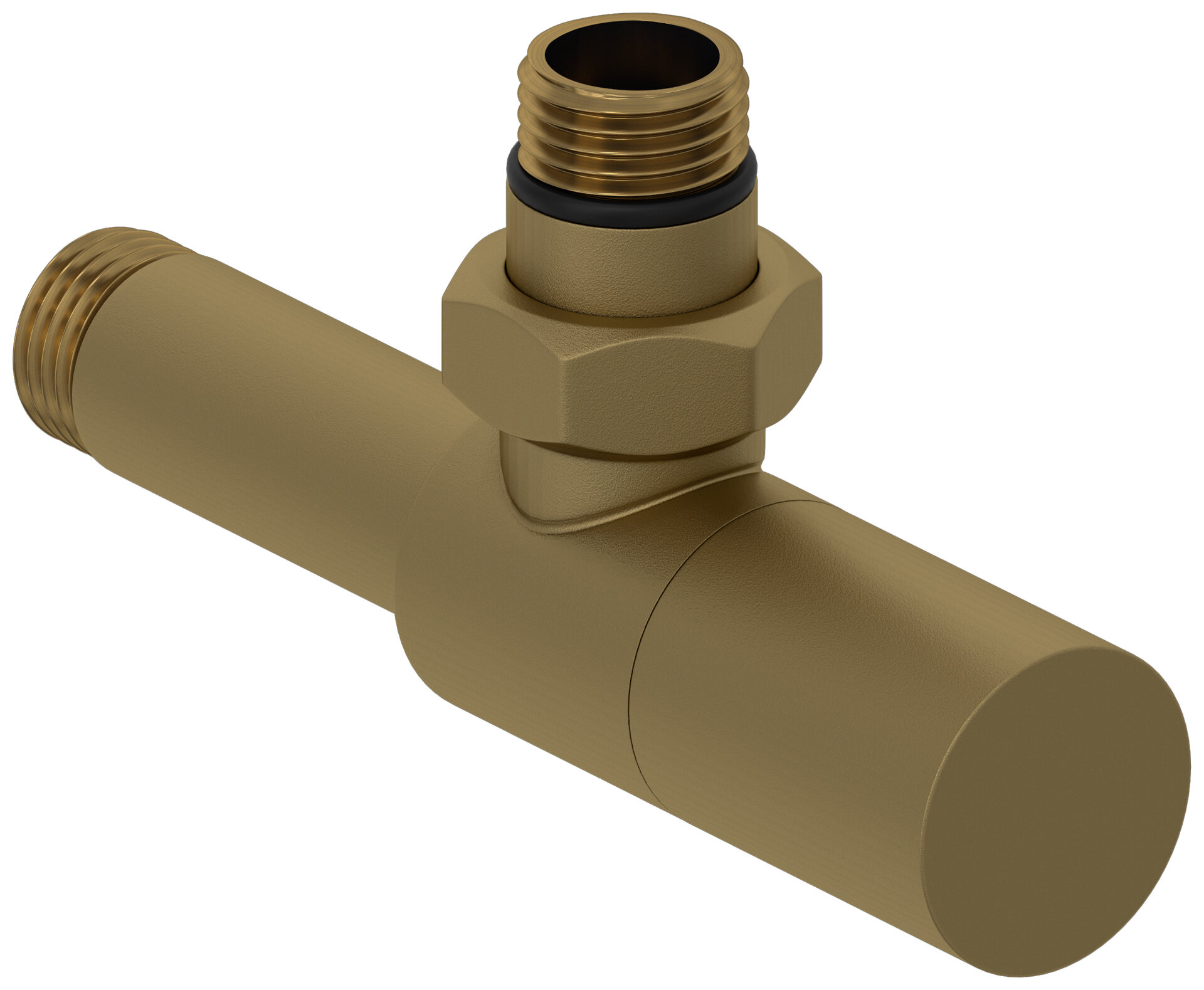 Вентиль Сунержа угловой цилиндр (G 1/2" НР х G 1/2" НР) Матовое золото