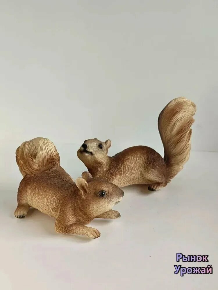 Садовая подвесная фигурка белки, набор 2 шт, полистоун, 18×9.5×12 — фото 1