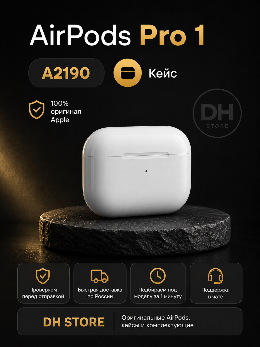Apple AirPods Pro 1 поколение кейс A2190 купить оригинал отдельно