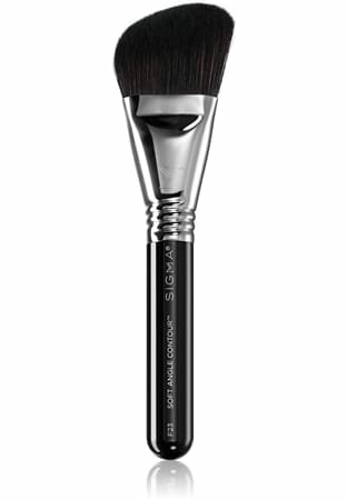 Кисть косметическая Sigma Beauty Face F23 Soft Angle Contour Brush, черный, 1 шт